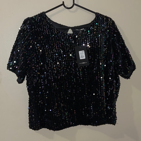 Fashion Nova | Tops | Shine Bright Sequenced Fashion Nova Top | Poshmark